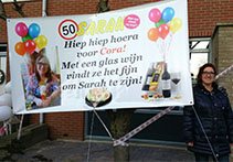 Spandoek 50 jaar | Volgende werkdag levering